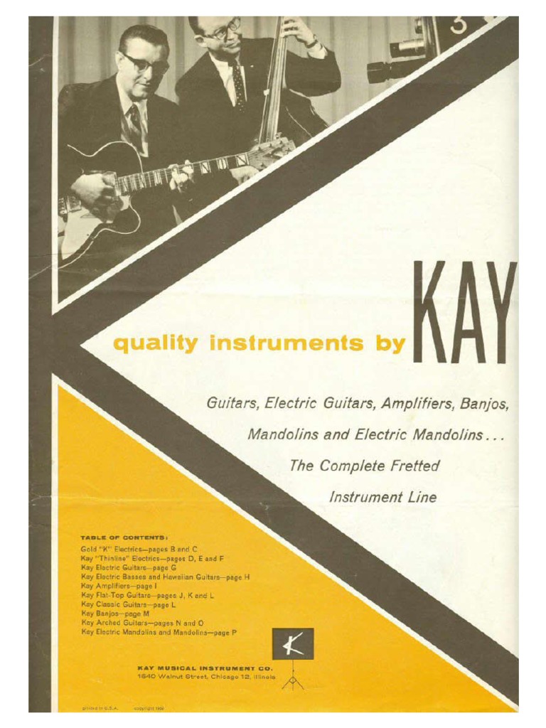 1960 Kay Guitar Catalog | PDF | Musical Instruments | Sound Technology