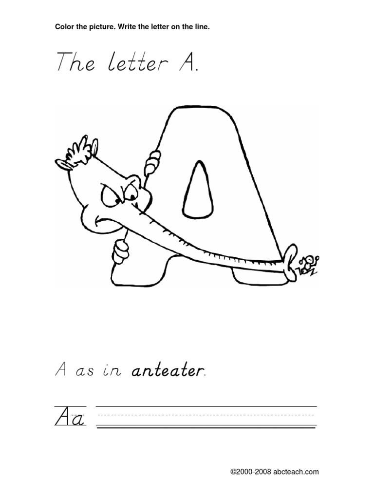 The Letter A.: A As in Anteater | PDF