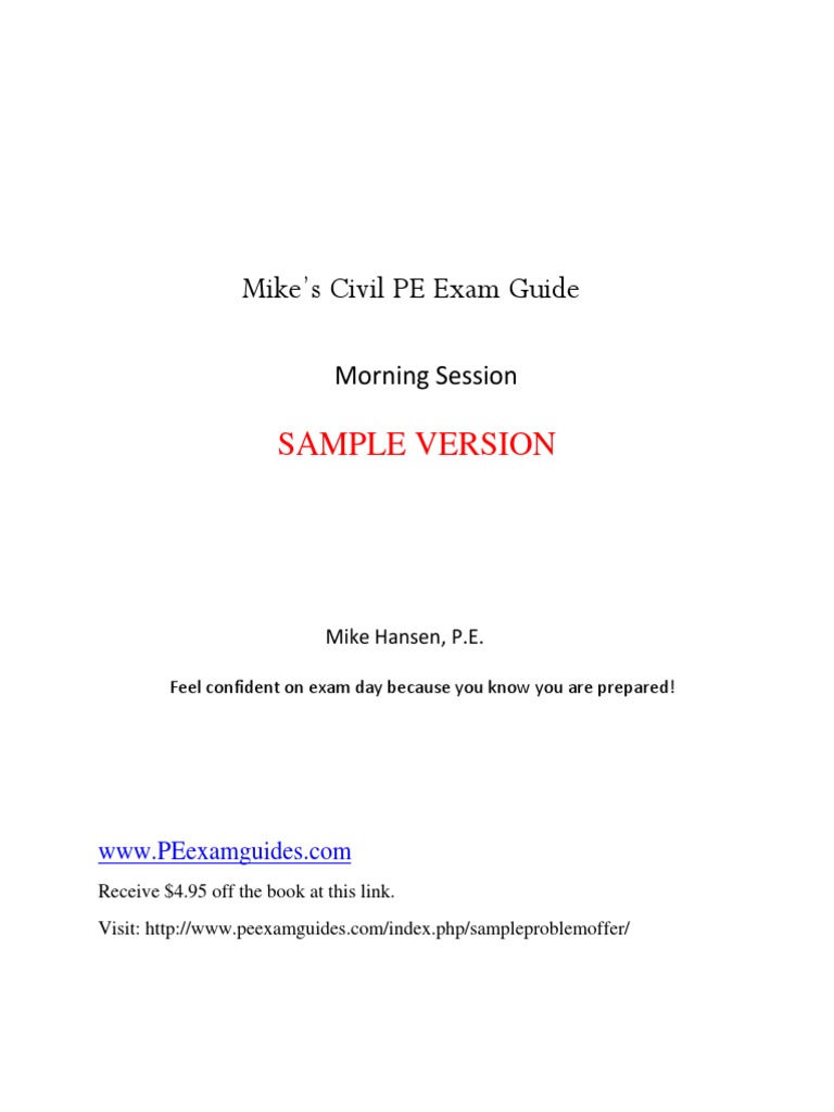 READ. Mikes Civil Pe Exam Guide - Book Sample | PDF | Language Arts ...
