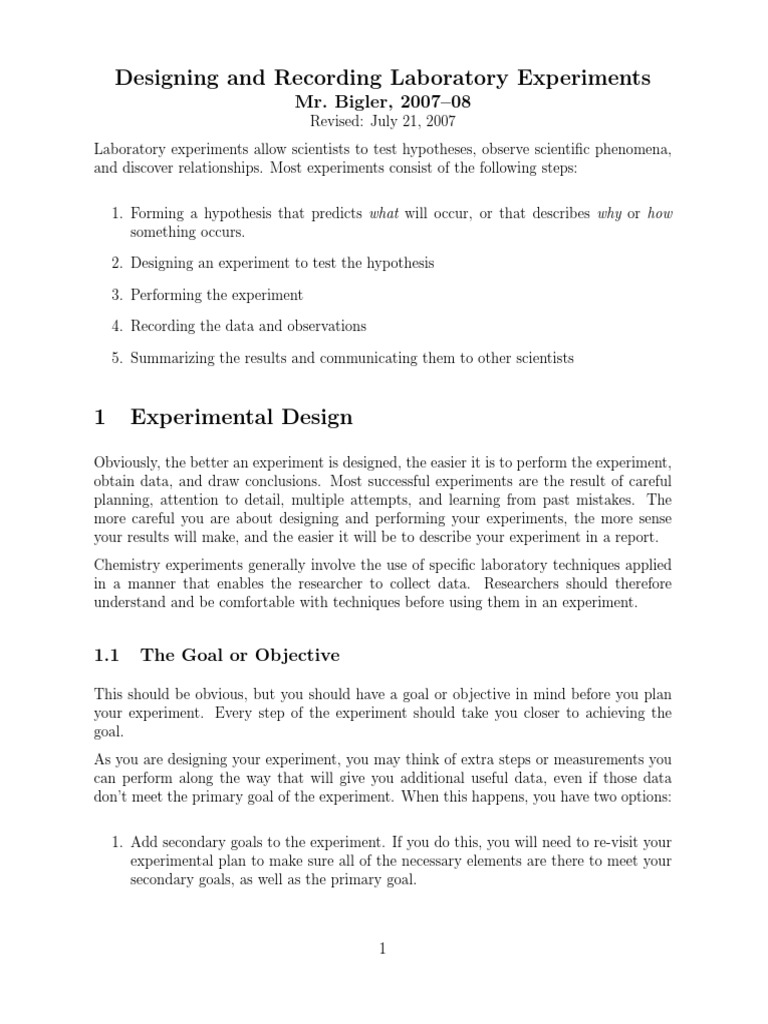 Importance of Recording Experiments | PDF | Experiment | Hypothesis