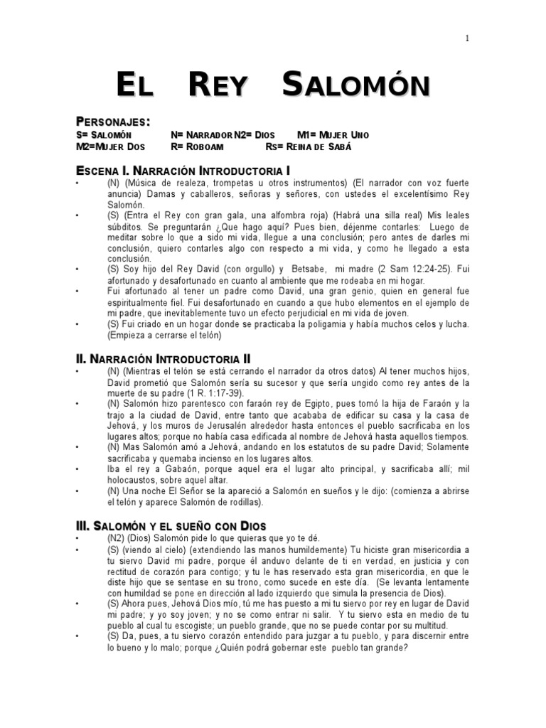 El Rey Salomón | PDF | Solomons | David