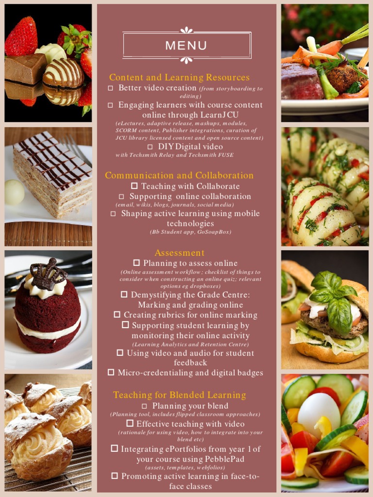 BL Workshop Menu | PDF
