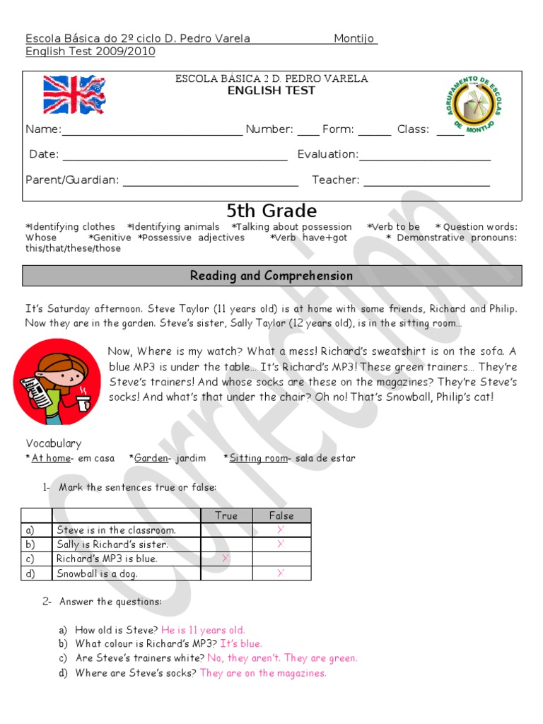5th Grade: Reading and Comprehension | PDF