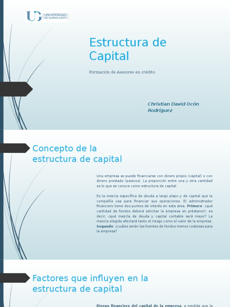 Estructura de Capital | PDF | Apalancamiento (Finanzas) | Compartir (Finanzas)