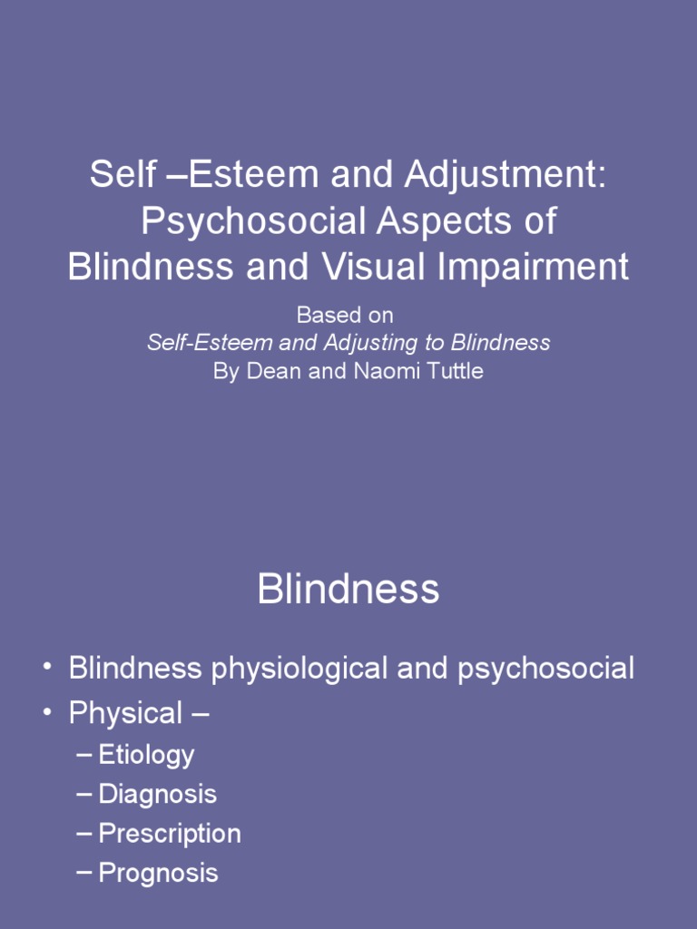 Self Esteem and Adjustment | PDF | Self Esteem | Visual Impairment
