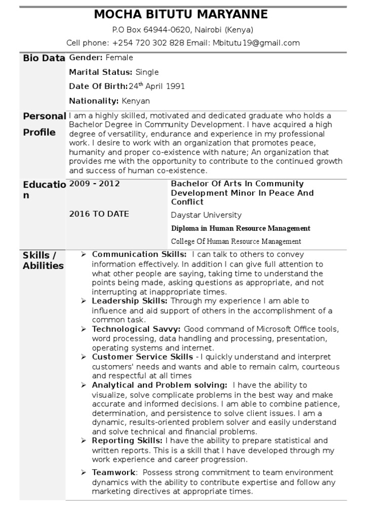 CV55 | PDF | Kenya | Slum