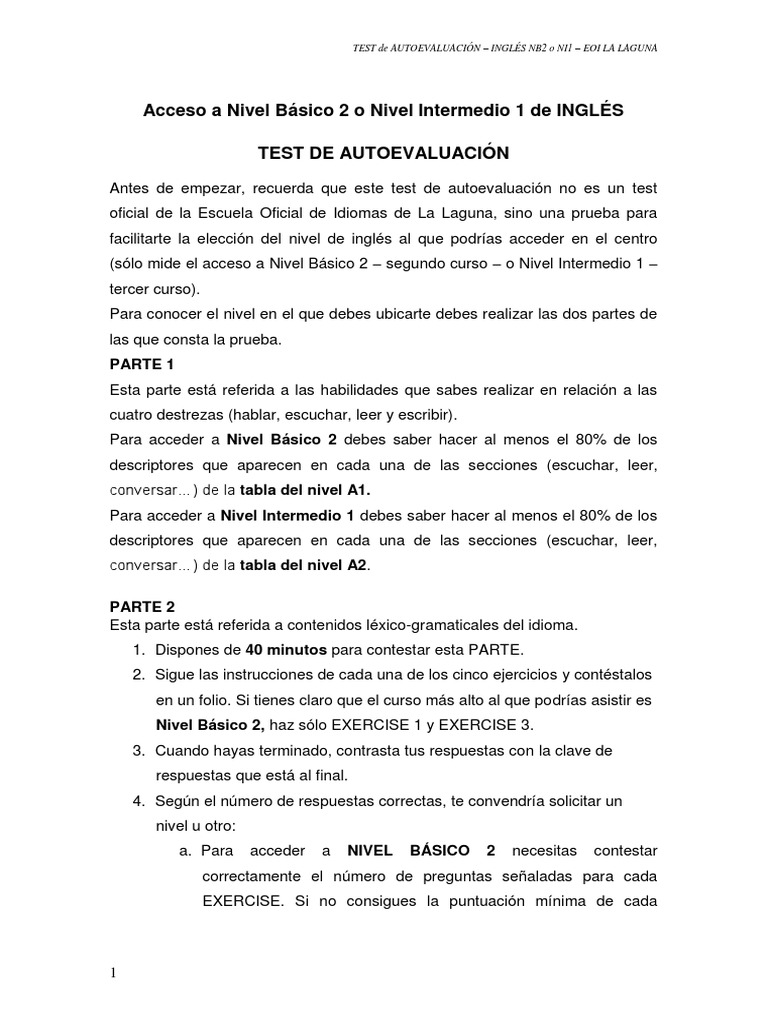 Basic English Test | PDF | Curry | Comida y bebida