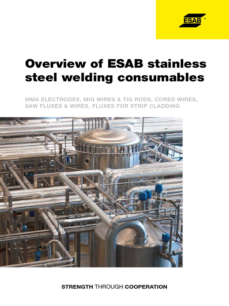 ESAB Catalogue - Overview of ESAB Stainless Steel Welding Consumables ...
