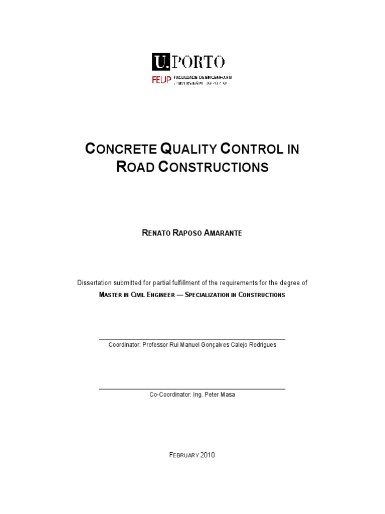 CONCRETE QUALITY CONTROL IN ROAD CONSTRUCTIONS | Quality Assurance ...