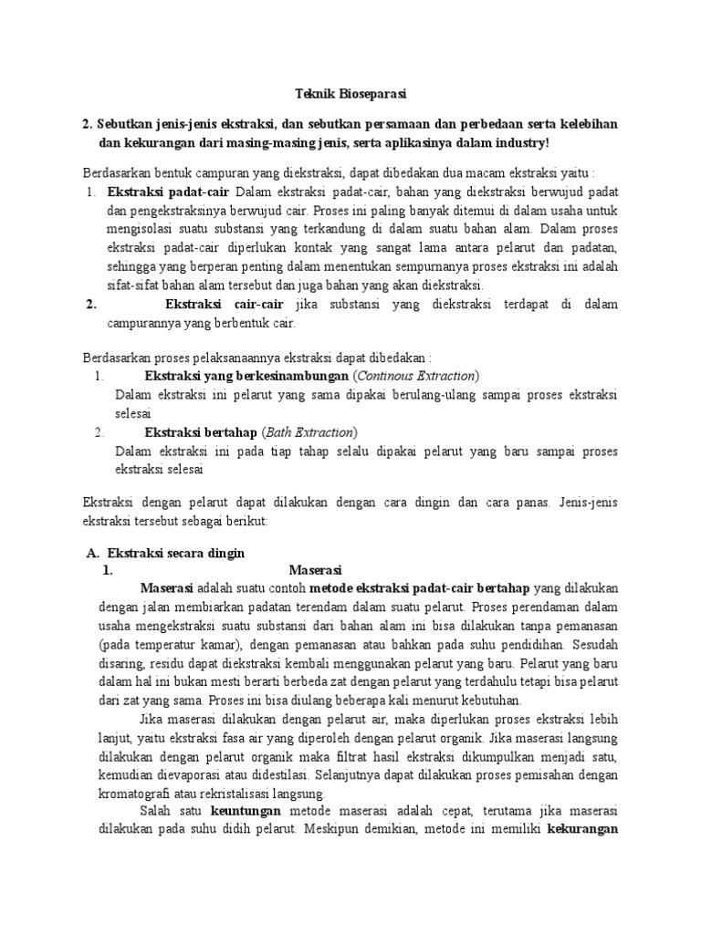 Teknik Bioseparasi | PDF