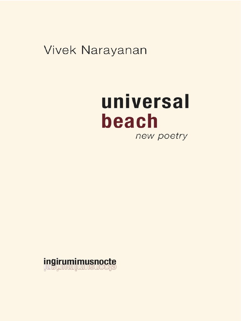 Universal Beach: Poems by Vivek Narayanan | PDF | Nature