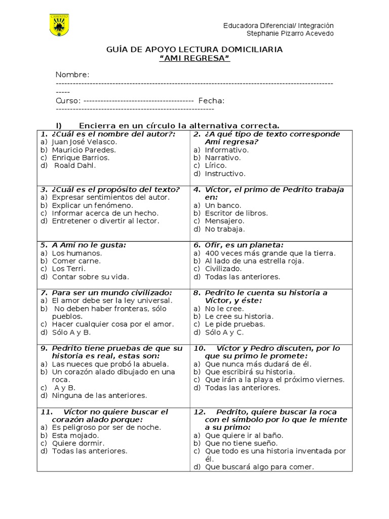 PRUEBA Ami Regresa | PDF | Amor | Naturaleza
