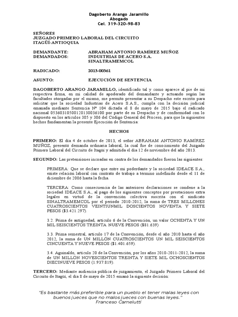 Ejemplo De Sentencia Proceso Ordinario Laboral Derecho Procesal - Riset Ejemplo De Sentencia Proceso Ordinario Laboral Derecho Procesal - Riset