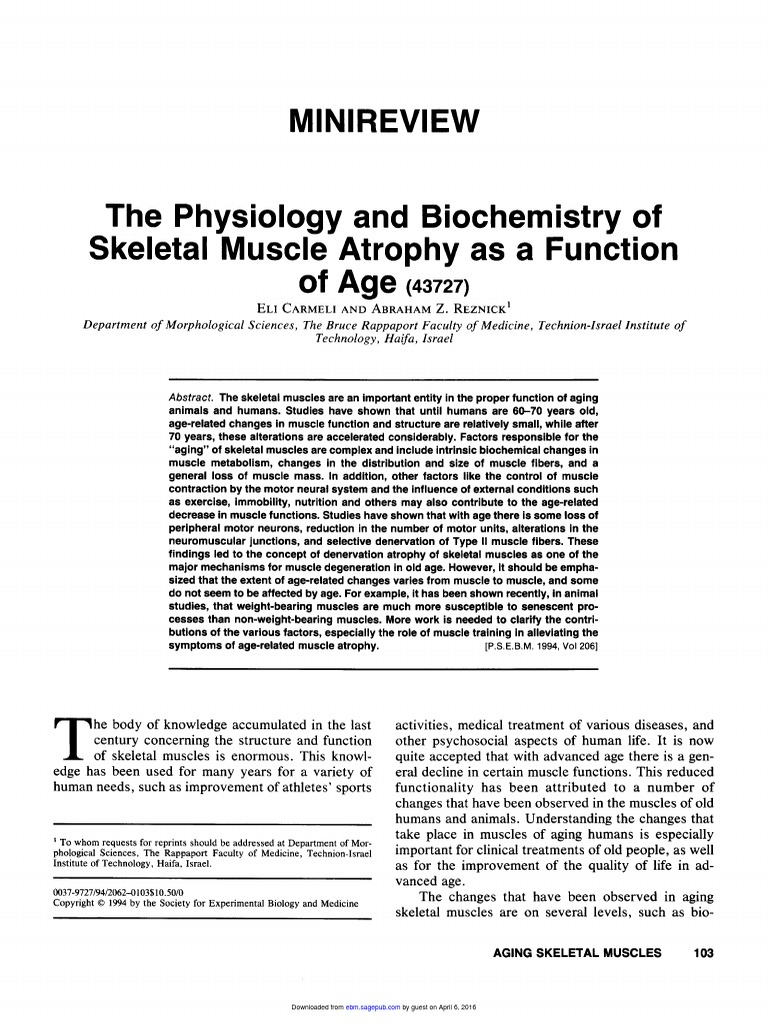 Art. 5 Muscle Atrophy | PDF | Muscle | Atrophy