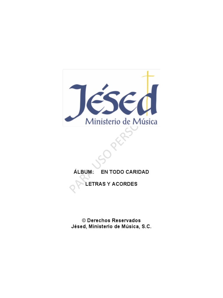 Letras CD en Todo Caridad PDF | PDF | Amor | Jesús
