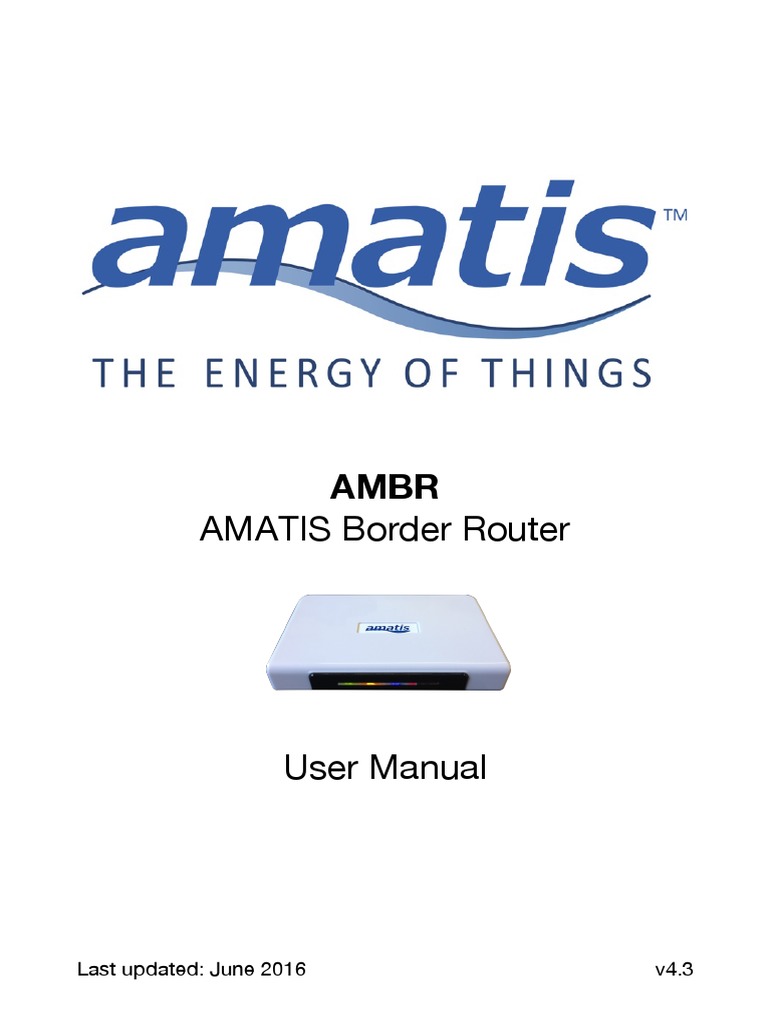 AMBR User Manual v4.3.1 | PDF | Booting | Transmission Control Protocol