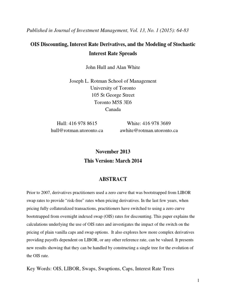 OIS Discounting | PDF | Swap (Finance) | Yield Curve