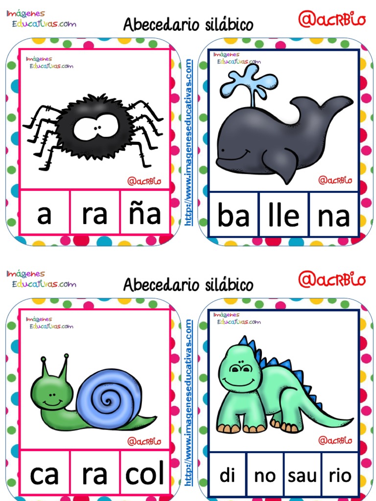 ABECEDARIO Silábico de Animales PDF | PDF | Hogar, jardinería y bricolaje
