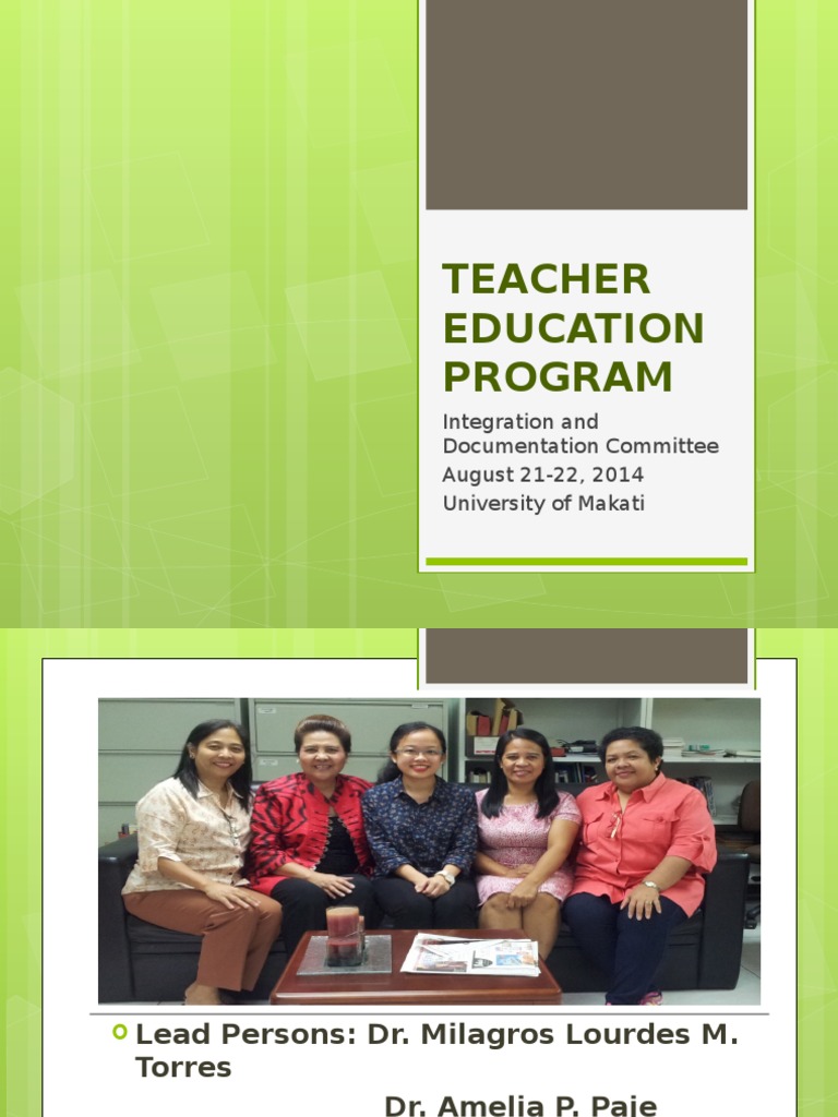 Teacher Education Program | PDF | Curriculum | Learning