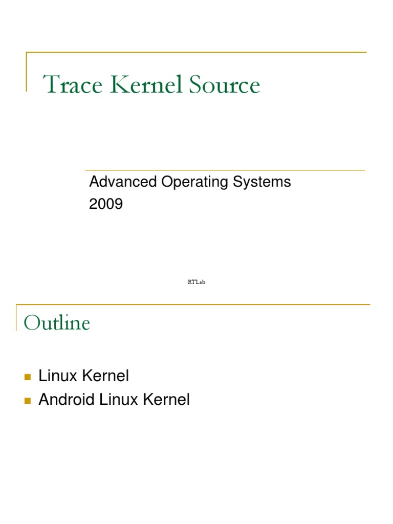 Trace Kernel Source 2009 | PDF | Operating System | Kernel (Operating ...