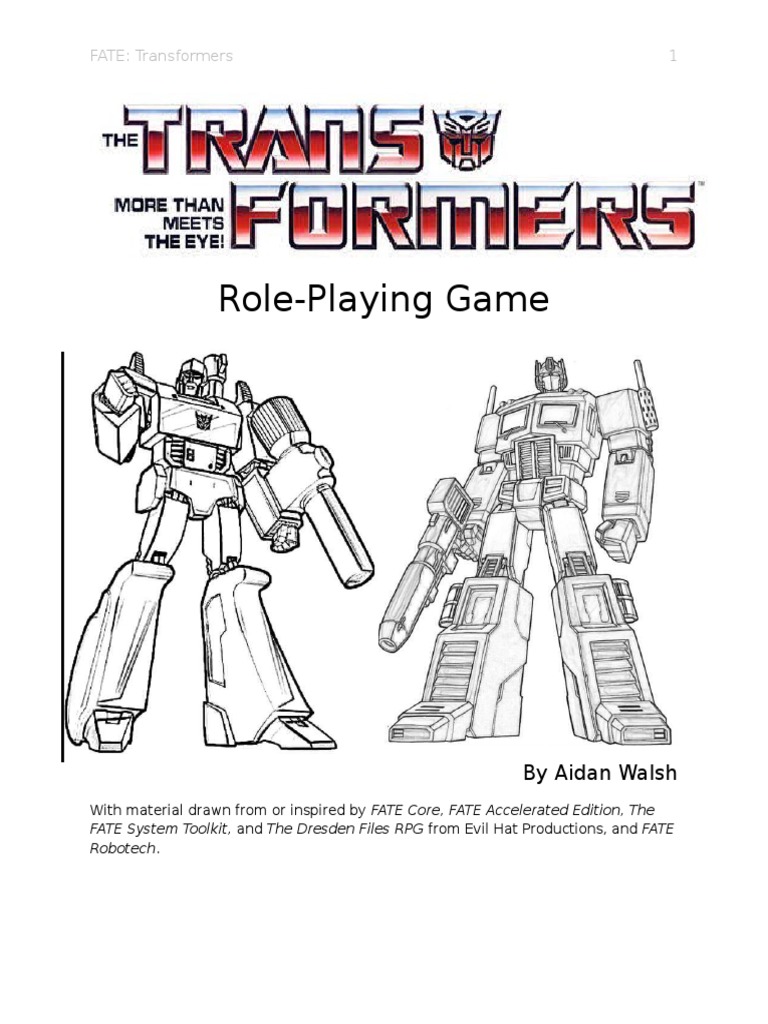 Transformers Tabletop RPG | PDF | Transformers (Franchise) | Unrest