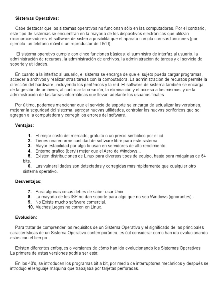 Sistemas Operativos Debate | PDF | Sistema operativo | Software libre