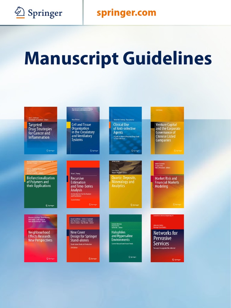 Springer Manuscript Style Guide | PDF | Citation | Search Engine ...