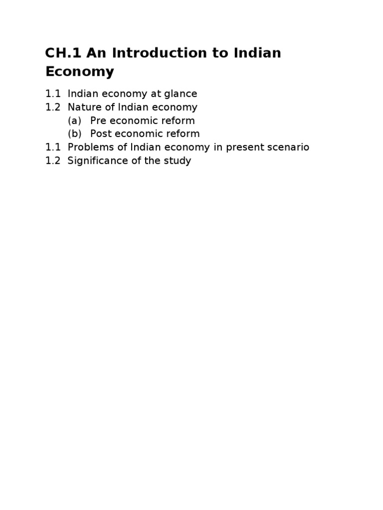 CH.1 An Introduction To Indian Economy | PDF | Economy Of India ...
