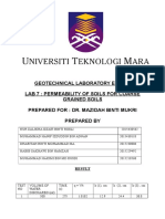 Constant Falling Head Permeability Test Lab Report | PDF | Soil ...