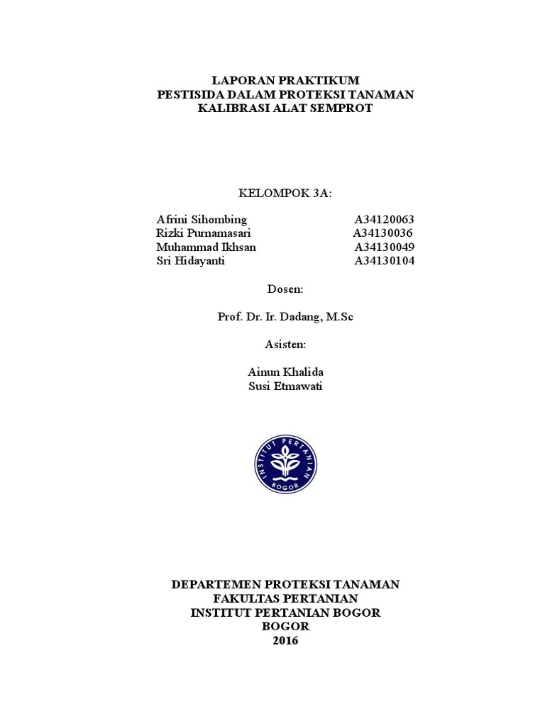 Laporan Pestisida Kalibrasi Alat Semprot | PDF