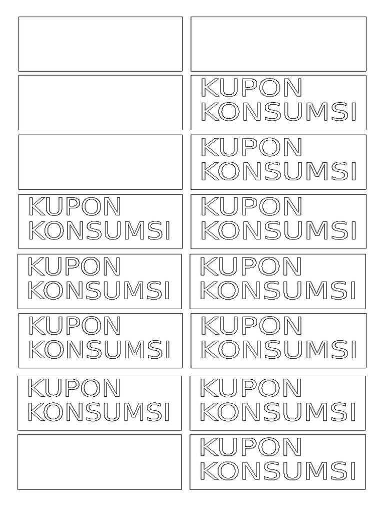 Form KUPON Konsumsi | PDF