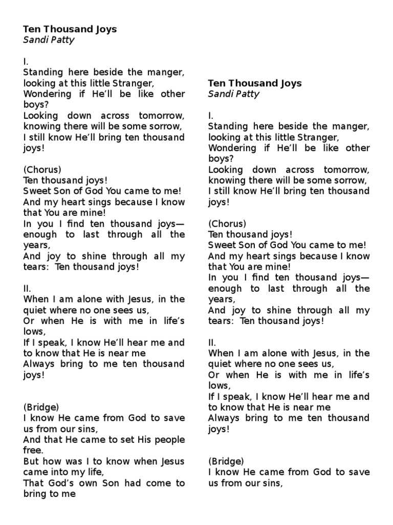 Ten Thousand Joys | PDF | Art | Poetry