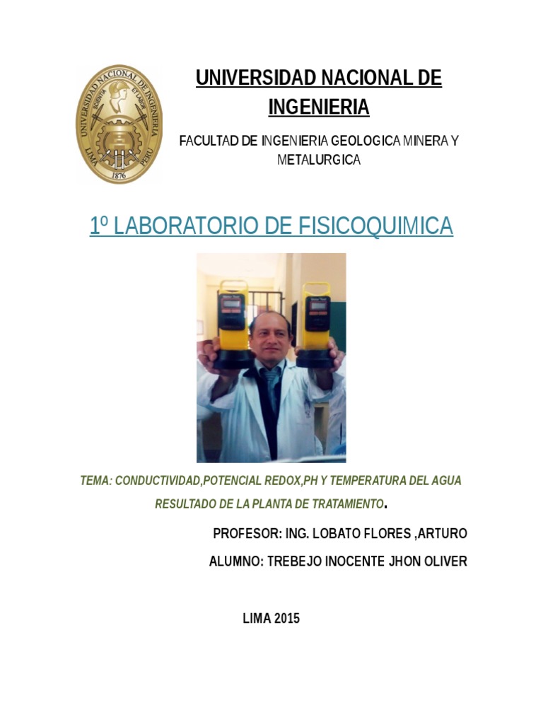 Informe De Laboratorio Nº 1 Fisicoquimica