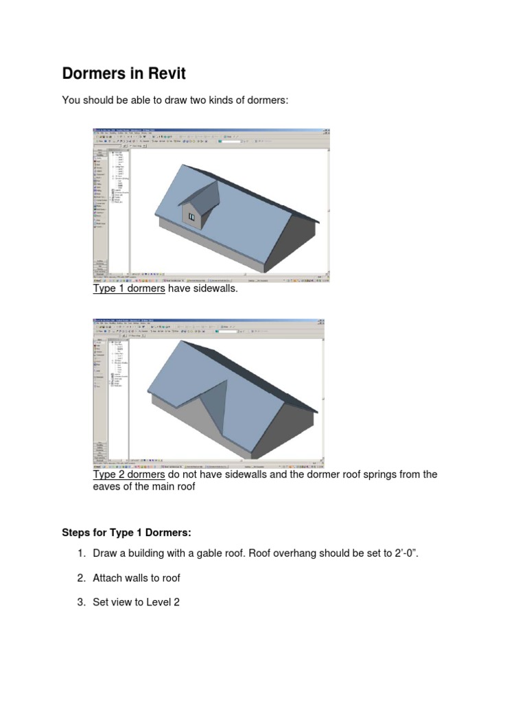 Creating Dormers in Revit: A Step-by-Step Guide to Drawing Two Dormer ...