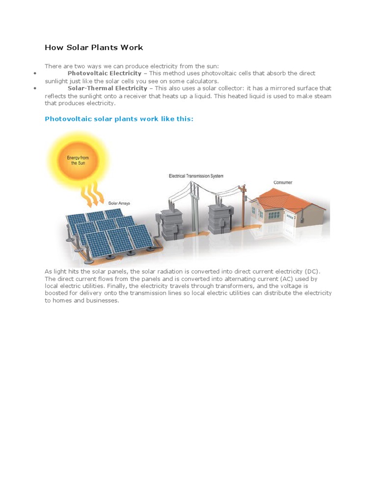 How Solar Plants Work | PDF