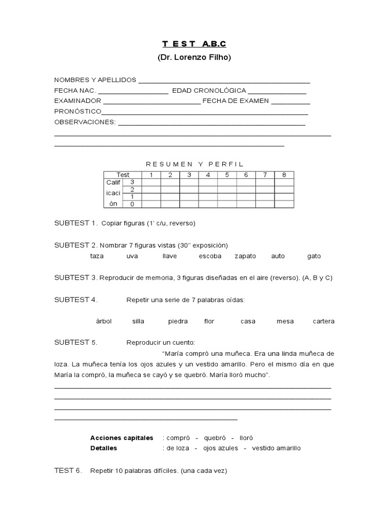 Test-Abc de Laurence Filho | PDF