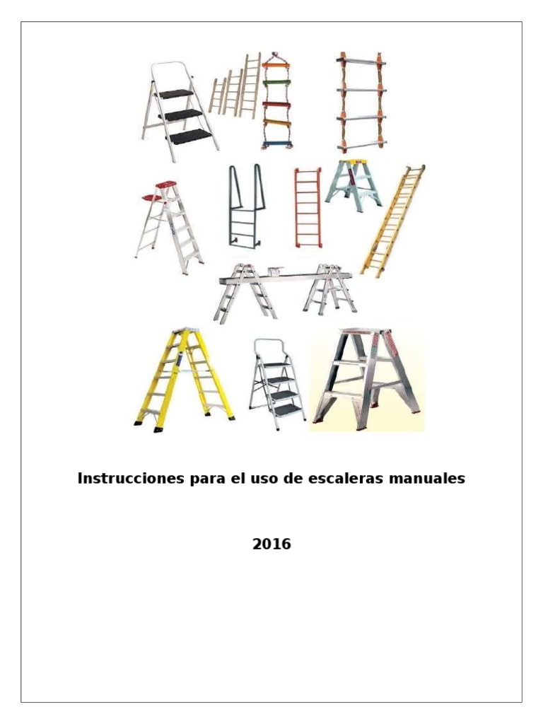 Instrucciones para El Uso de Escaleras Manuales | PDF | Escalera | Aluminio