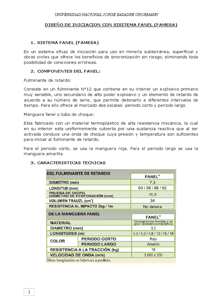 Diseño de Iniciación con Fanel Famesa | PDF | Energía y recursos ...