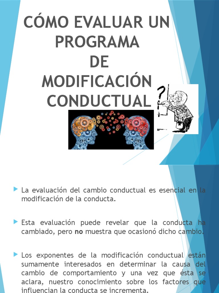 Cómo Evaluar Un Programa de Modificación Conductual | PDF ...