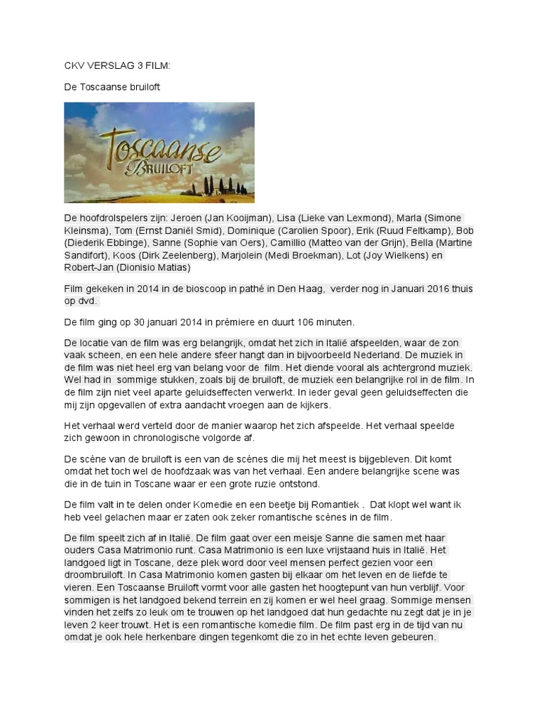 CKV Verslag 3 Film | PDF