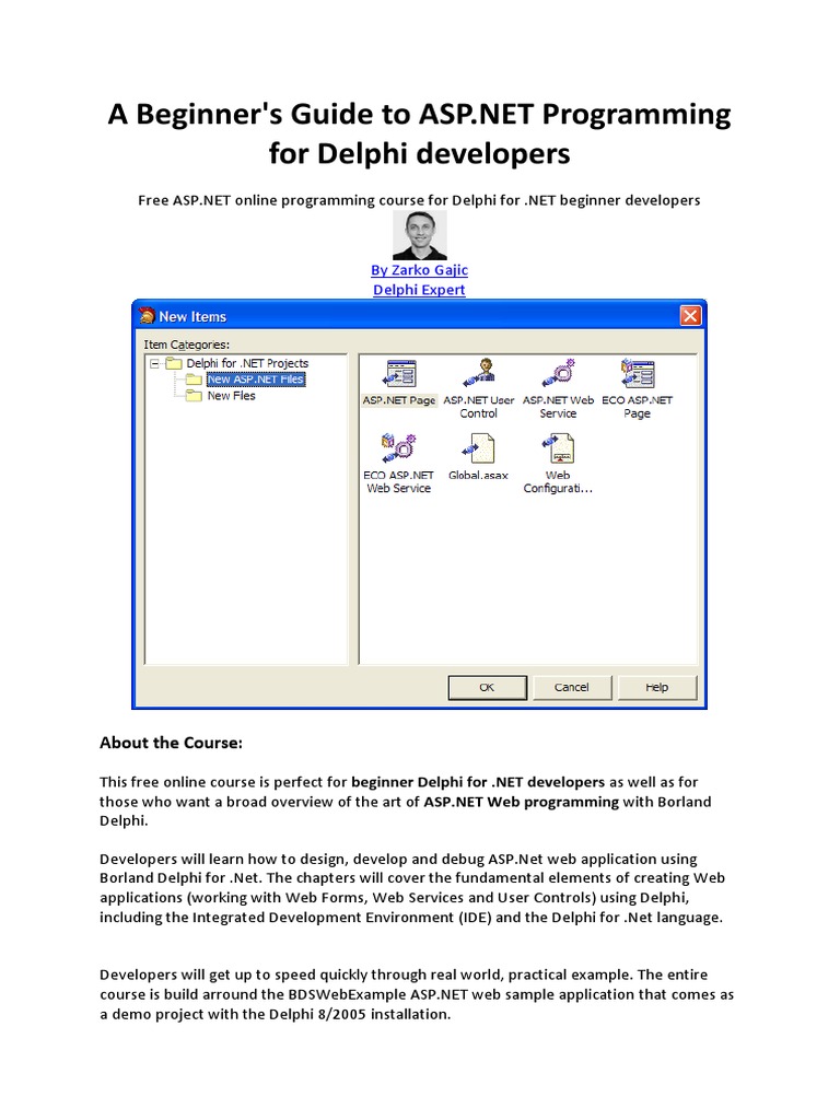 A Beginners Guide To Asp Net Programming For Delphi Developers Pdf Active Server Pages