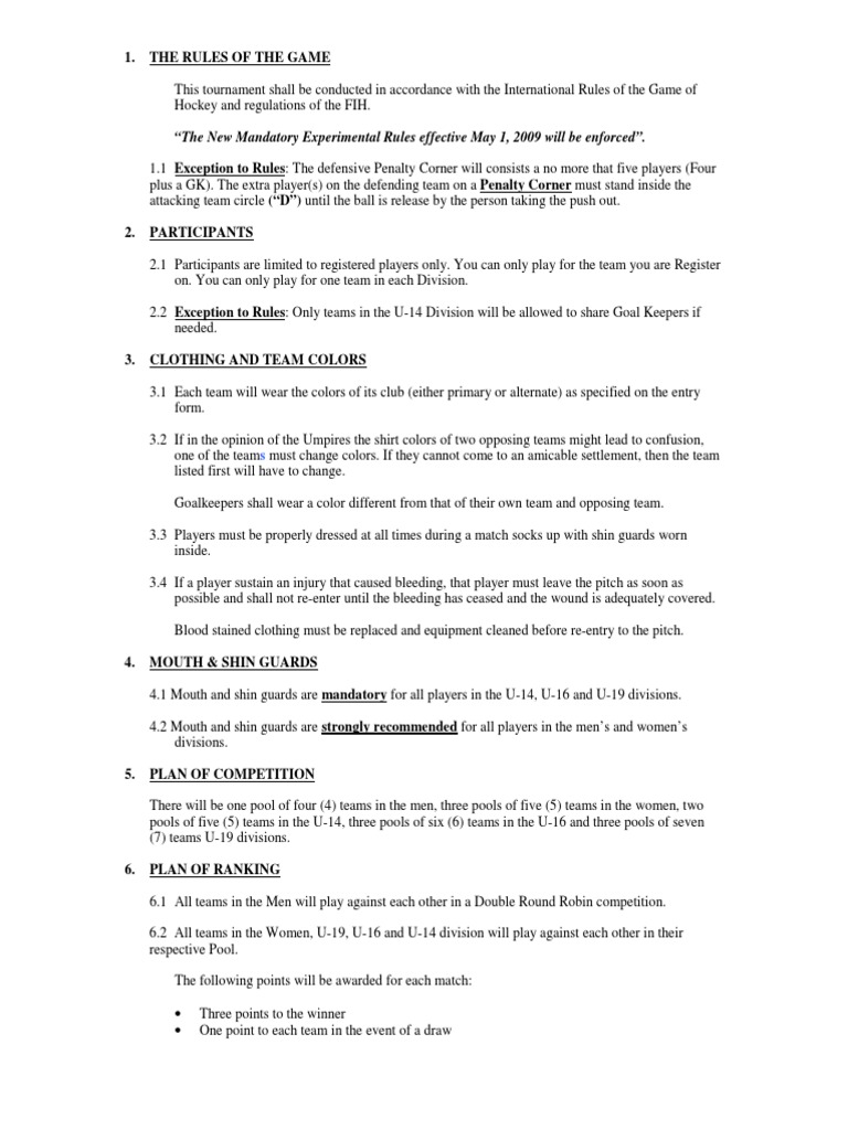 2010six A Side Rules | PDF | Sports Rules And Regulations | Sports