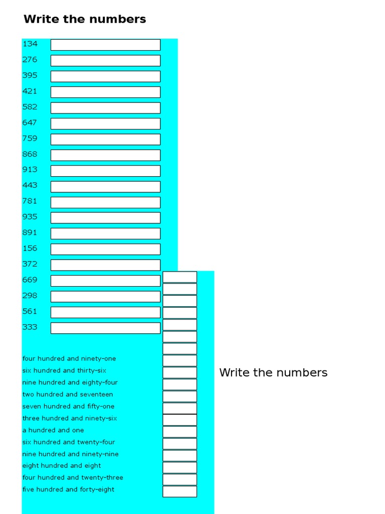 Numbers | PDF