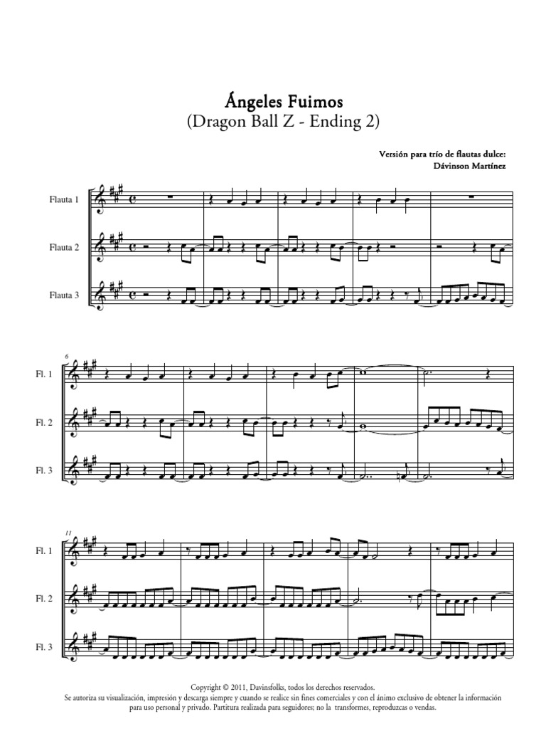 Ángeles Fuimos - Trío Partitura | PDF