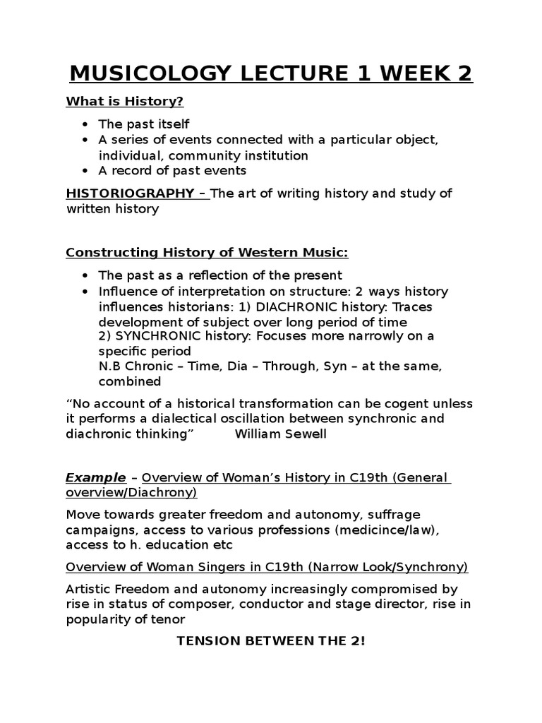 Week 2 - Lecture 1 (Approaches) | PDF | Historian | Historiography