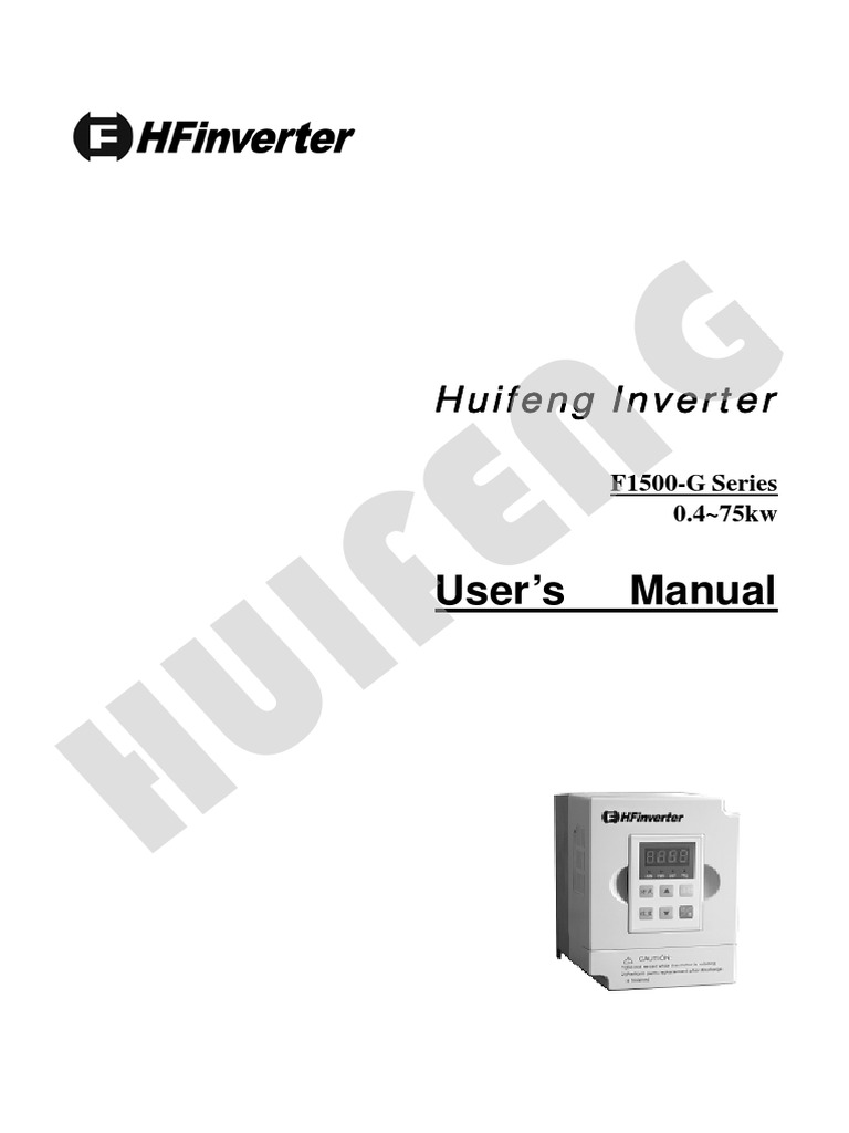 HF Inverter F1500-G - ManuaL | PDF | Power Inverter | Power Supply