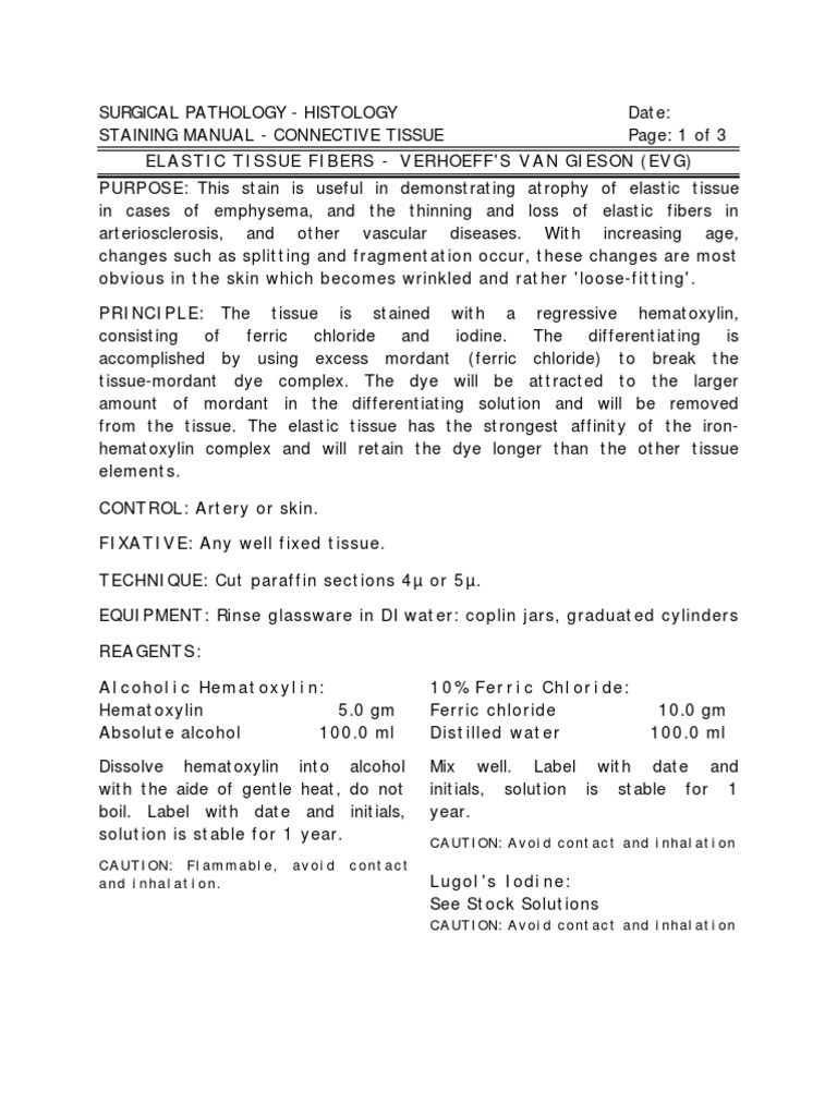 EVG | PDF | Staining | Histology