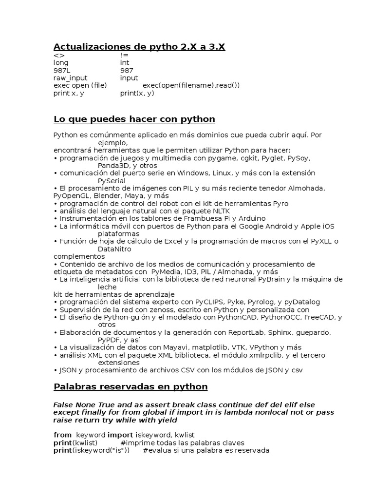 Apuntes de Python | PDF | Objeto (informática) | Herencia (Programación ...