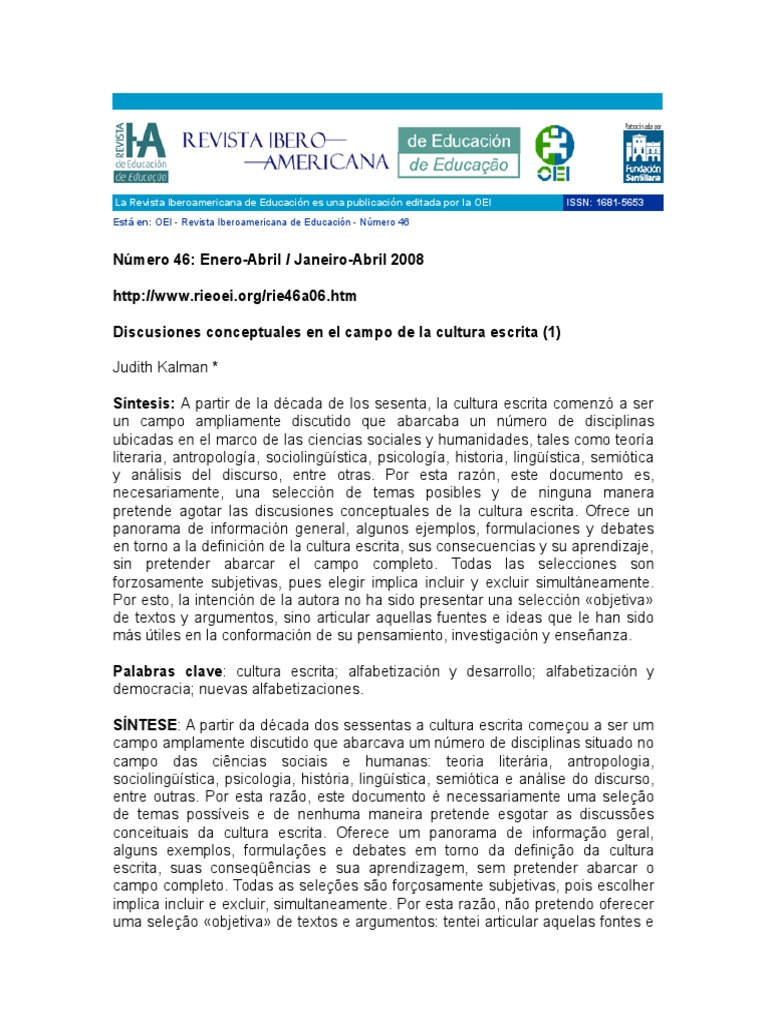 Judith Kalman Discusiones Conceptuales en El Campo de La Cultura ...