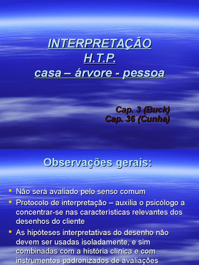 Interpretação HTP | PDF | Desenho | Atitude (Psicologia)